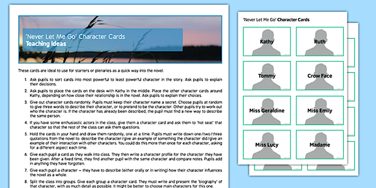 GCSE Never Let Me Go Character Cards (teacher made) - Twinkl