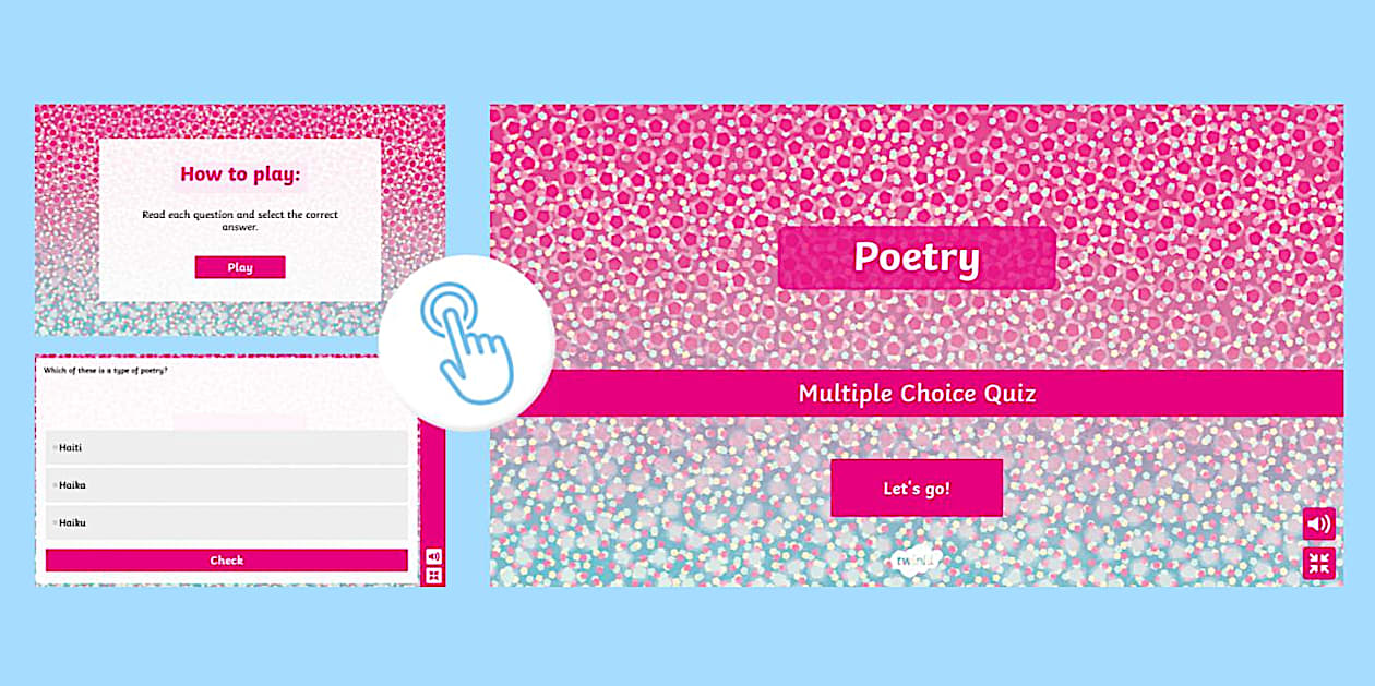 Poetry Interactive Multichoice Quiz (teacher made) - Twinkl