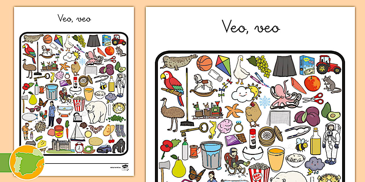 Ficha de actividad: Veo, veo 3 - Twinkl