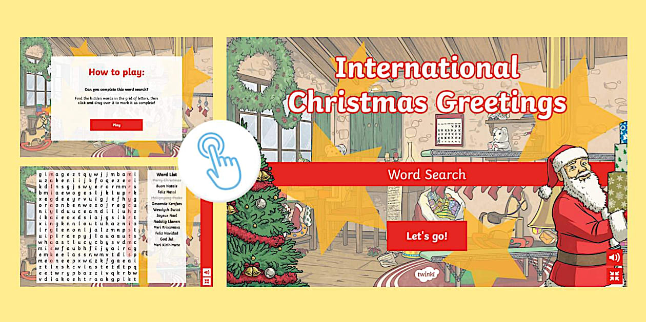 Christmas Interactive Word Search (Teacher-Made) - Twinkl