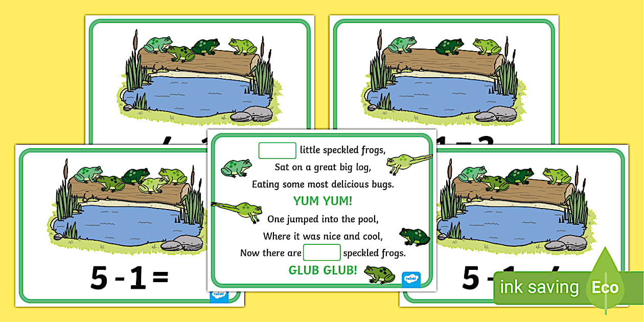 Five Little Speckled Frogs Activity Mats (teacher made)