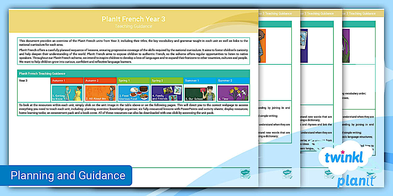 👉 French: Year 3 Teaching Guidance