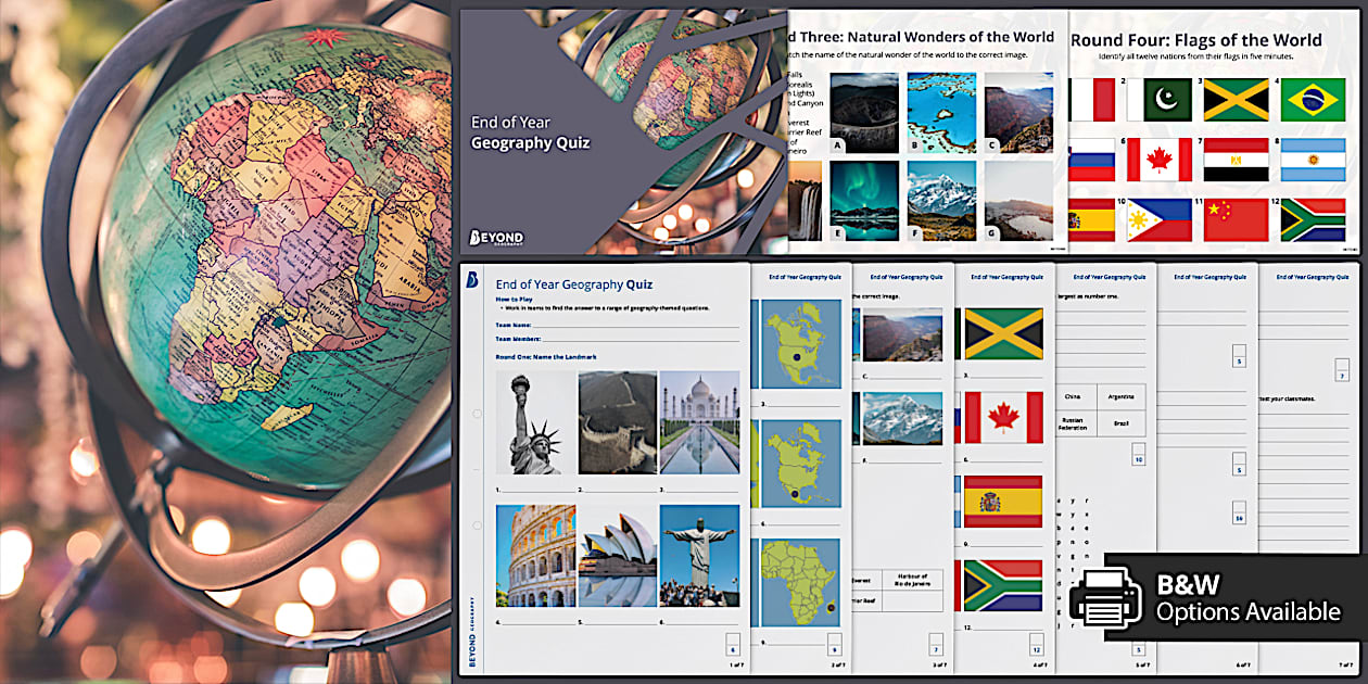 Geography End of Year Quiz KS3 | Beyond (teacher made)