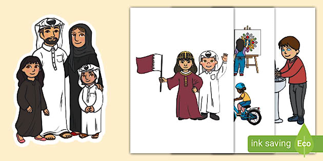 Qatari Values Cut-Outs (teacher made) - Twinkl