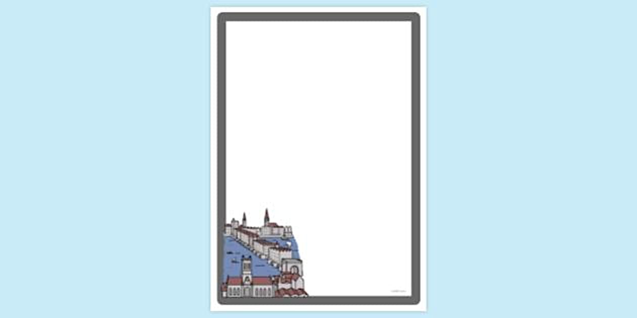 Simple Blank River Thames Page Border | Twinkl - Twinkl