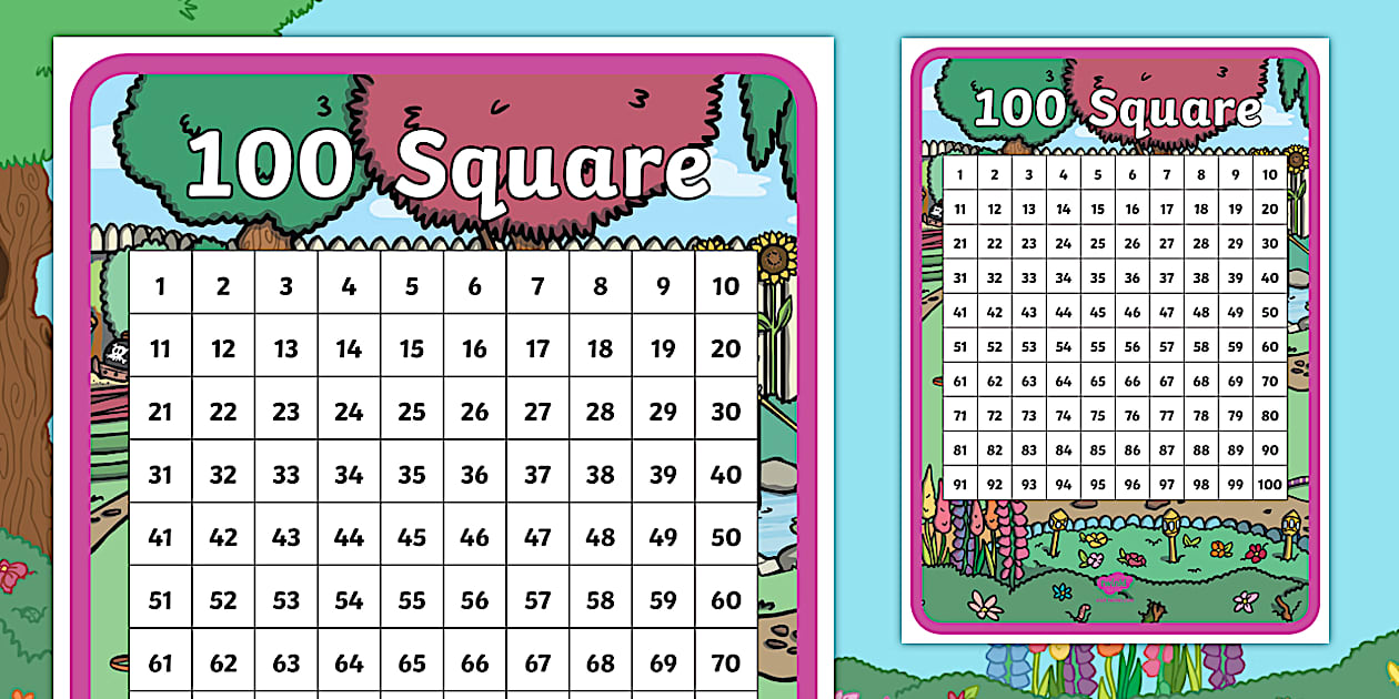 Treasures in the Garden 100 Number Square (teacher made)