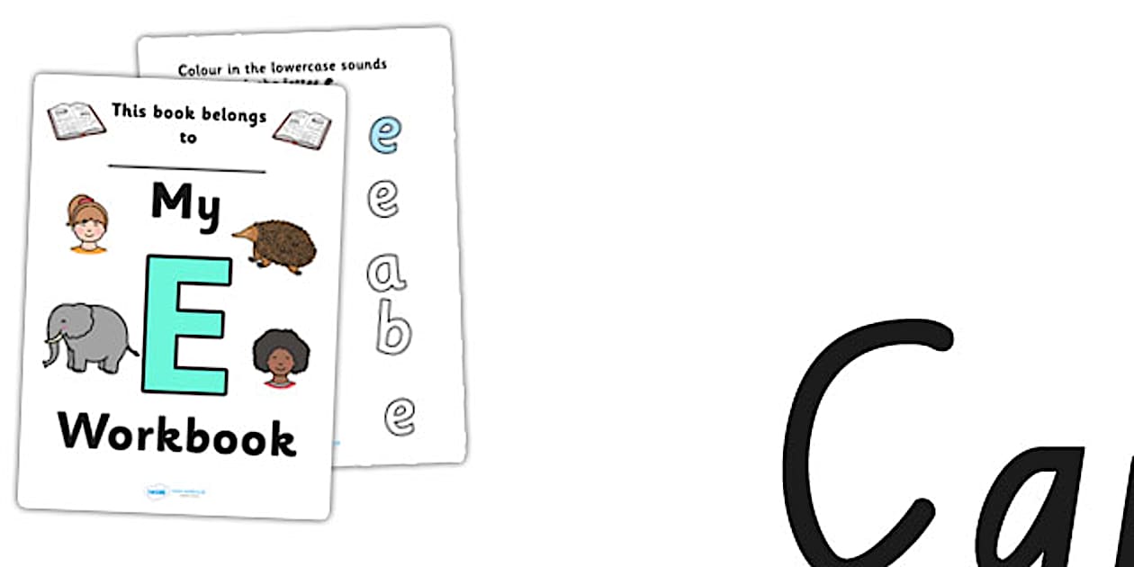 SA My Workbook E uppercase (teacher made) - Twinkl