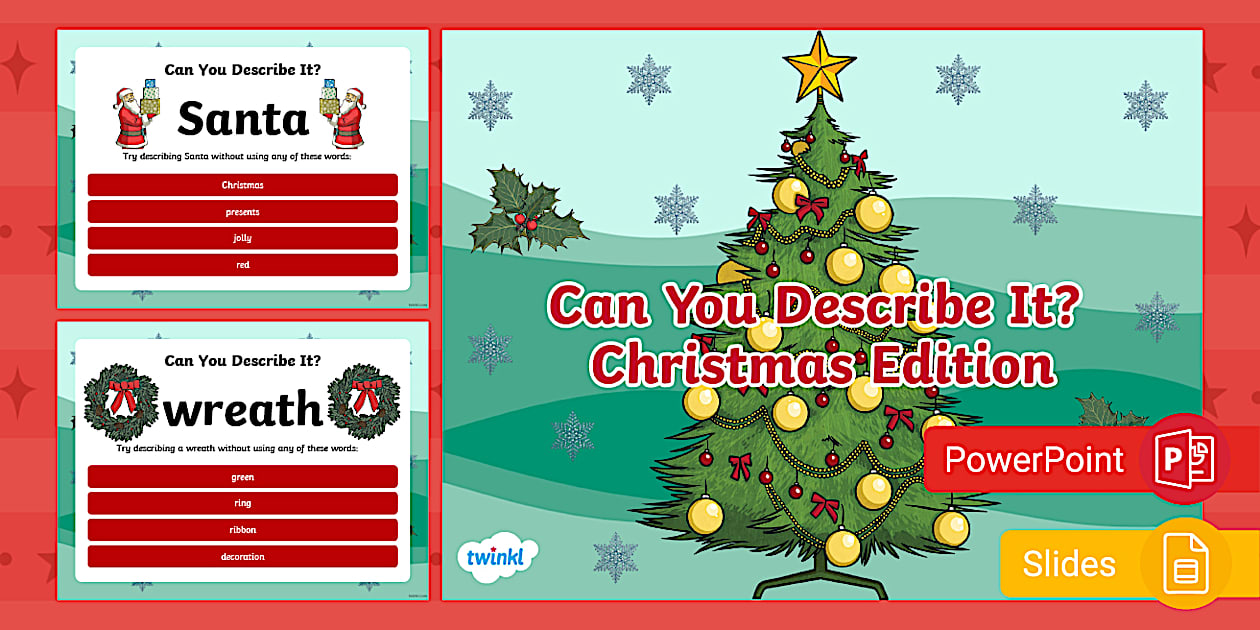 Can You Describe It? Christmas PowerPoint & Google Slides