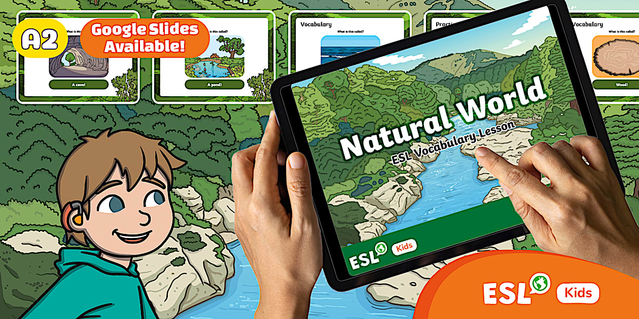 ESL The Natural World Vocabulary Lesson [Kids, A2]