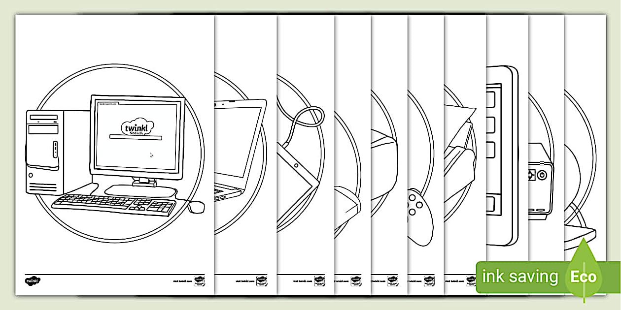 Digital Technologies Colouring Pages (teacher made) - Twinkl