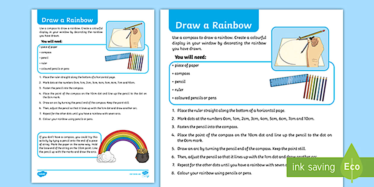 👉 Draw a Rainbow Maths Activity (teacher made) - Twinkl