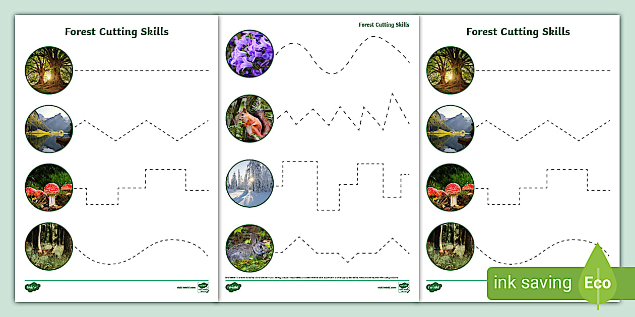 Forest Cutting Skills Activity - Twinkl - EYFS - Twinkl