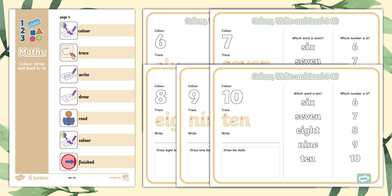 SEND Structured Steps Colour Read and Write 6-10 - Twinkl