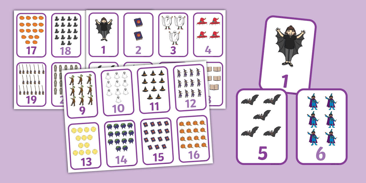👉 Halloween Number Cards 0-20 - Twinkl Maths - Twinkl
