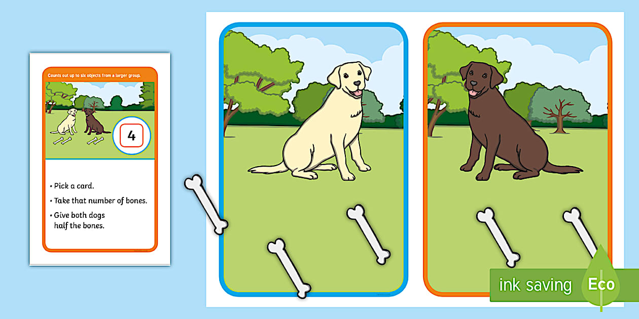 EYFS Maths Halving Challenge: Give the Dog a Bone! IKEA Tolsby/Fiestad ...