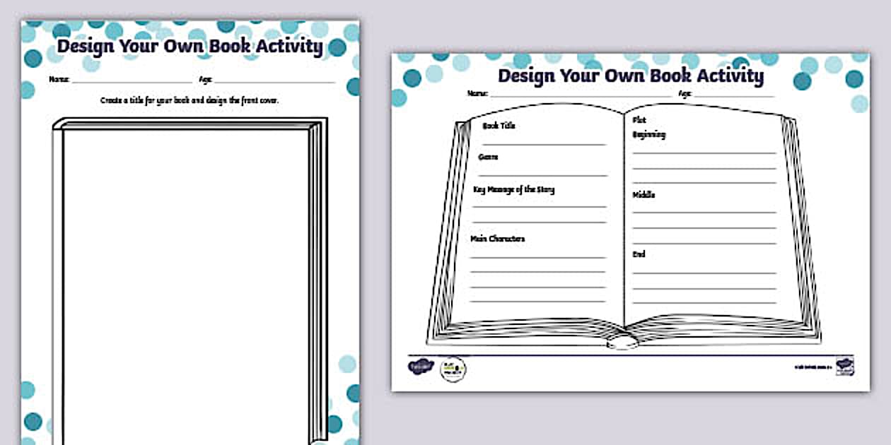 FREE! - PLCC Backpack Project Design Your Own Book Activity