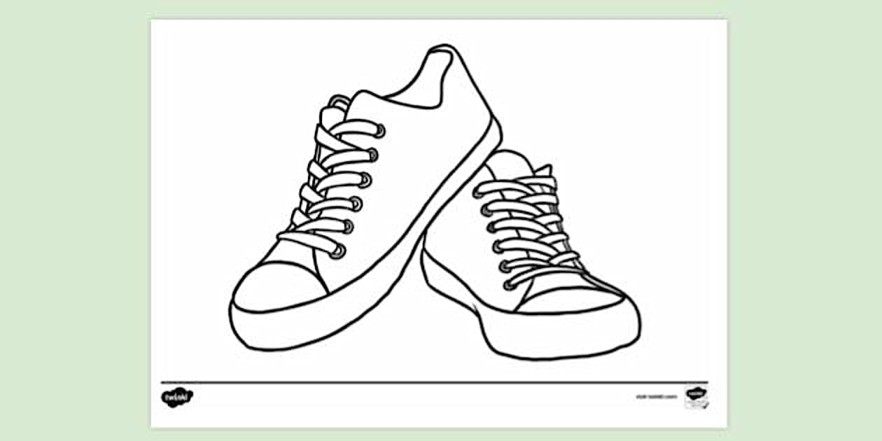 Mismatched Shoes Colouring Sheet | Colouring Sheets - Twinkl