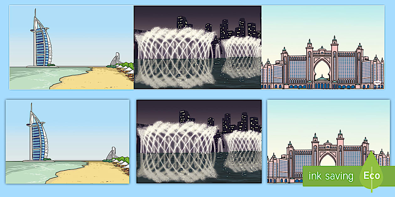 Dubai Small World Background (teacher made) - Twinkl