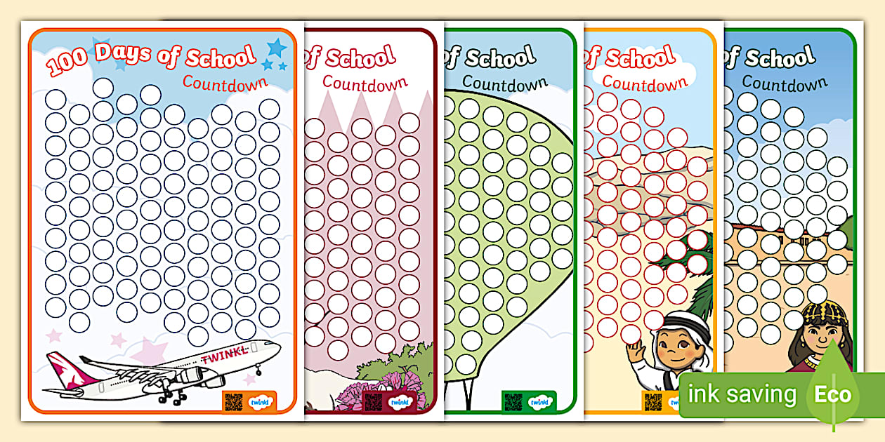 100 Days of School Student Countdown (teacher made) - Twinkl