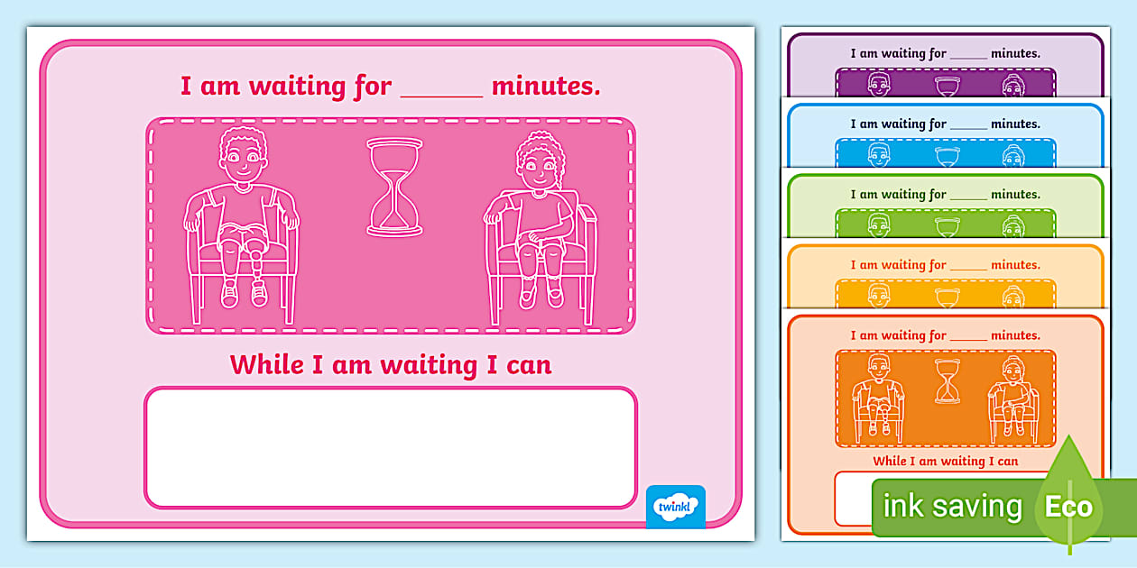 I Am Waiting For... Minutes Visual Support Cards - learning support