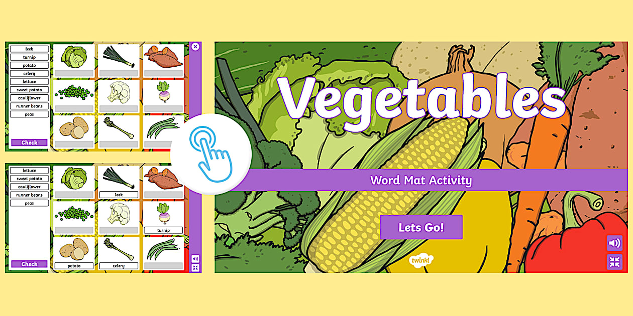 Interactive Vegetables Word Mat Activity | Twinkl Go!