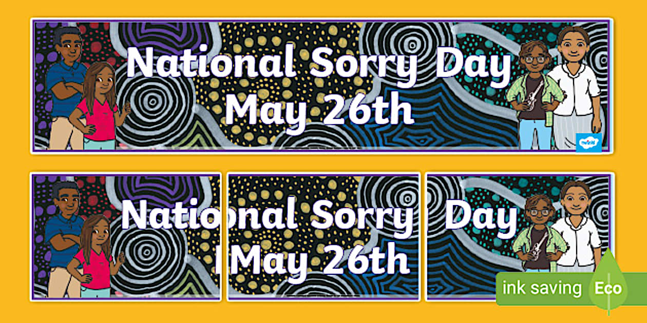 Dyslexic National Sorry Day Display Banner (Teacher-Made)