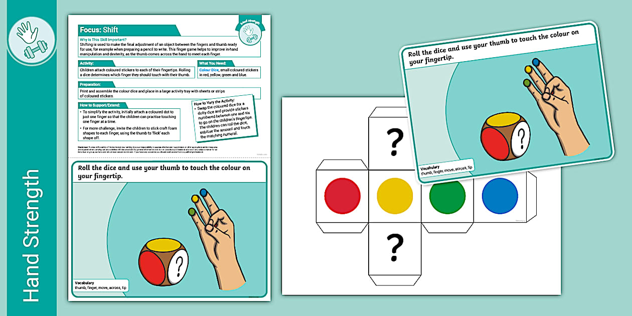 Hand Strength Continuous Provision Activity:Copy the Colours