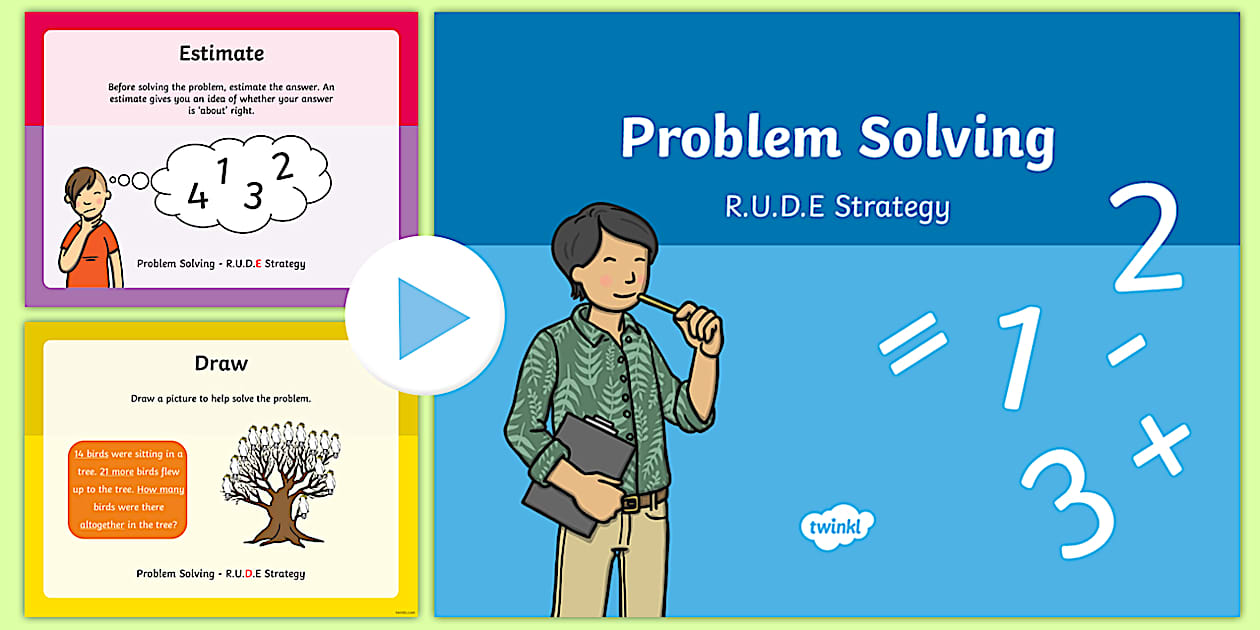 Problem Solving R.U.D.E Strategy PowerPoint - Twinkl