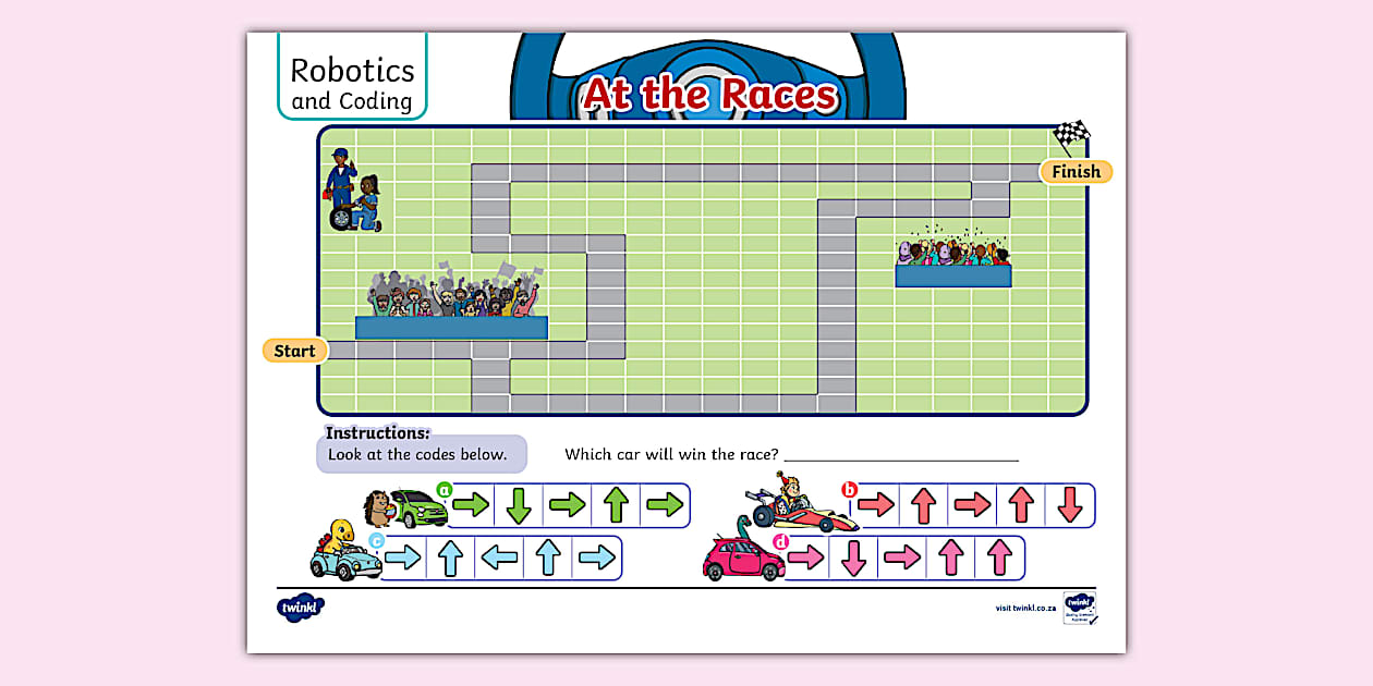 Robotics and Coding - At the Races (teacher made) - Twinkl