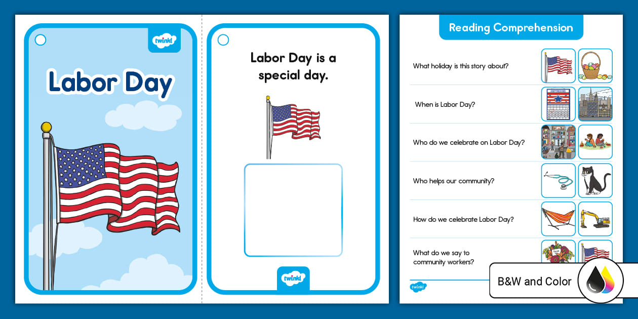 Labor Day Adapted Reader (Teacher-Made) - Twinkl
