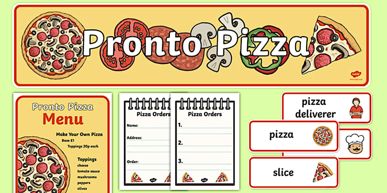 Pizza Role Play (teacher made) - Twinkl