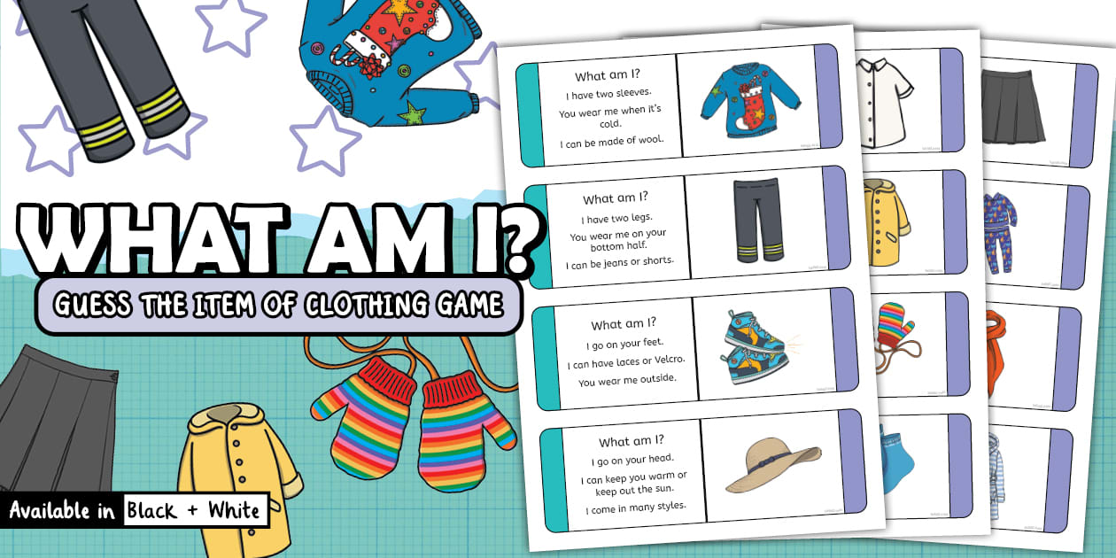 What Am I? Guess the Item of Clothing Game