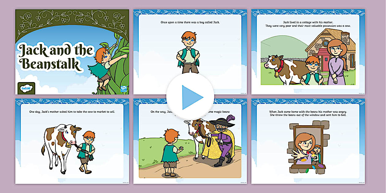 Editable Jack and the Beanstalk Story PowerPoint - Twinkl