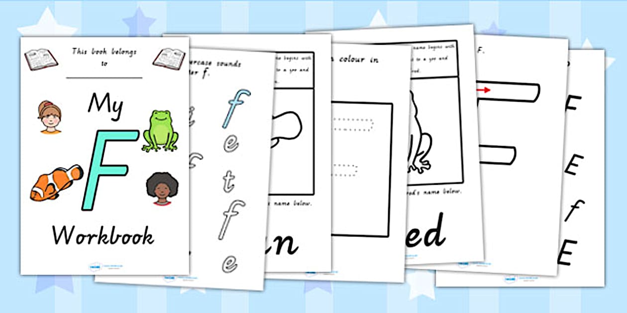 My Workbook F uppercase (teacher made) - Twinkl