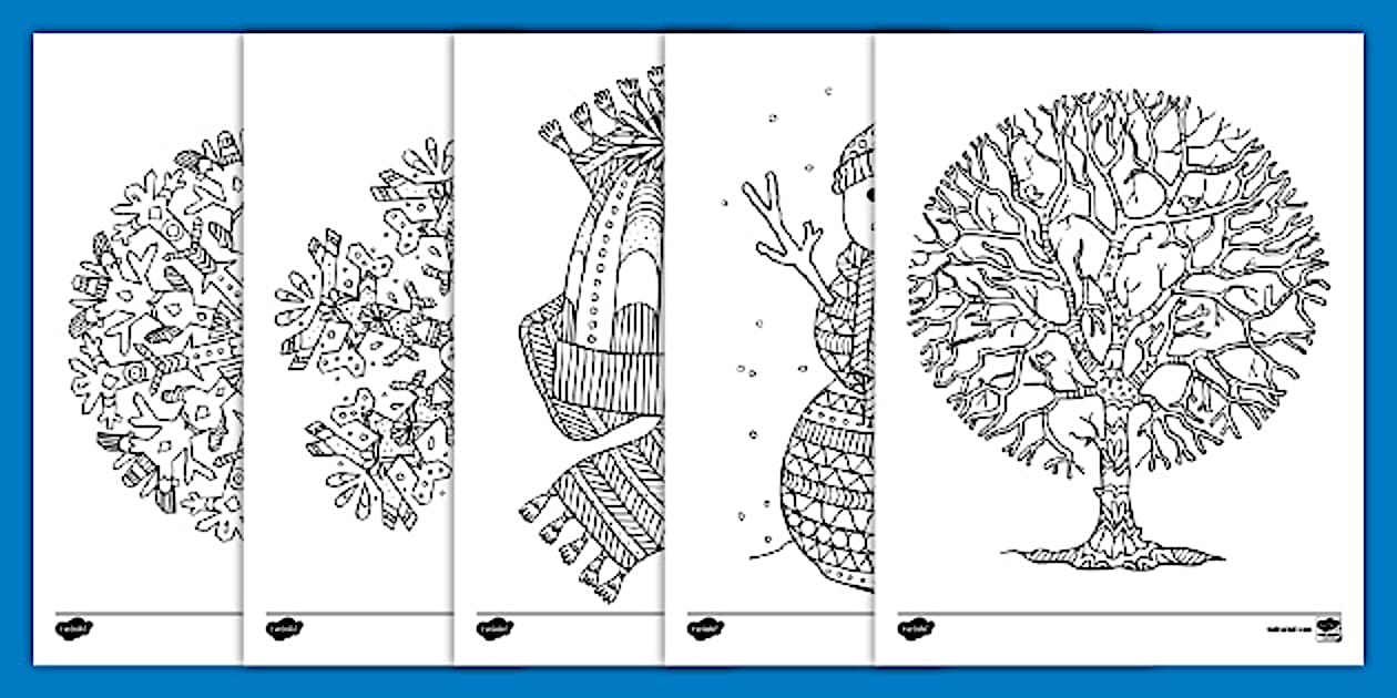 Winter Mindfulness Coloring Sheets (teacher made) - Twinkl