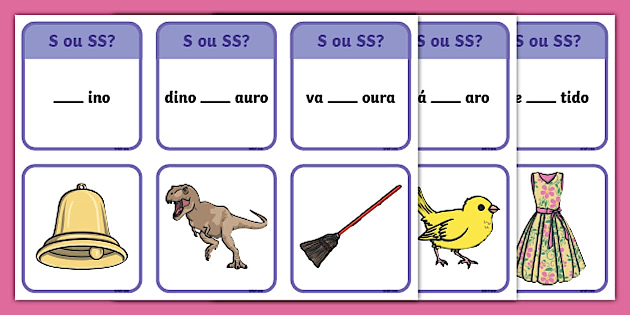 Jogo da memória - Uso do S ou SS (teacher made) - Twinkl