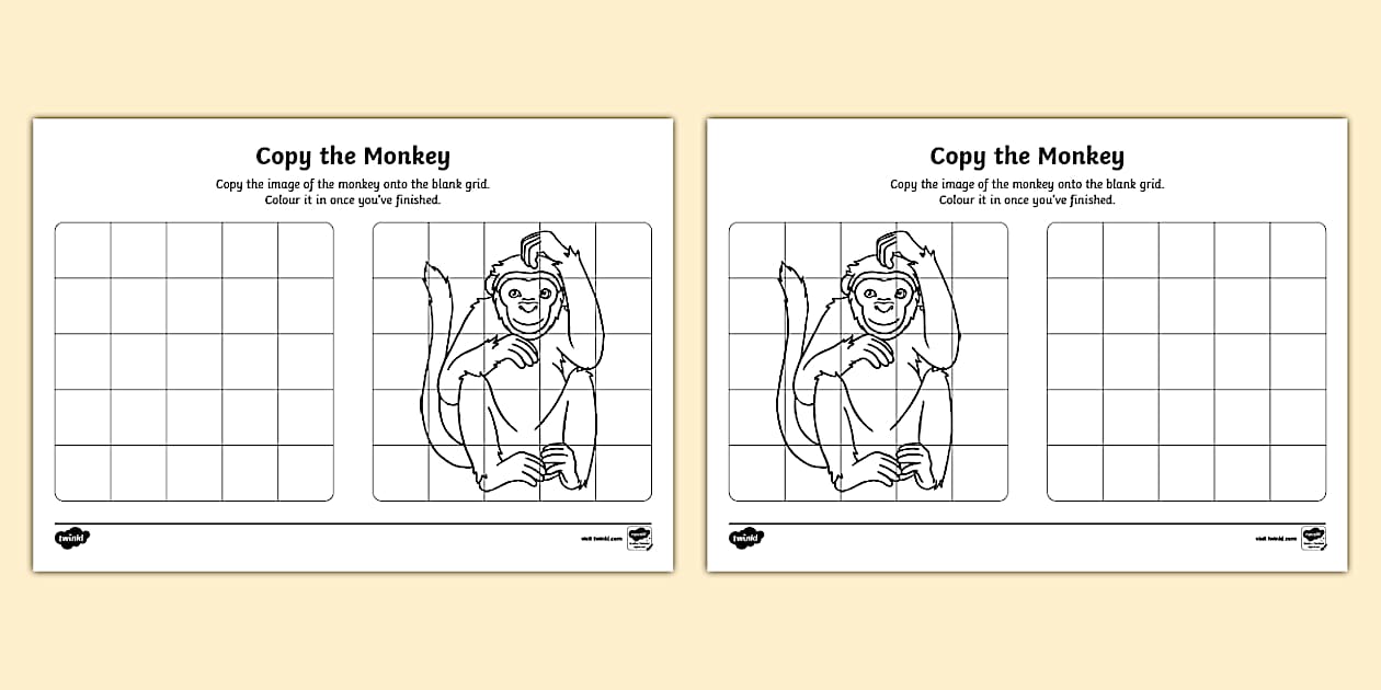 Copy the Monkey Worksheet (teacher made) - Twinkl