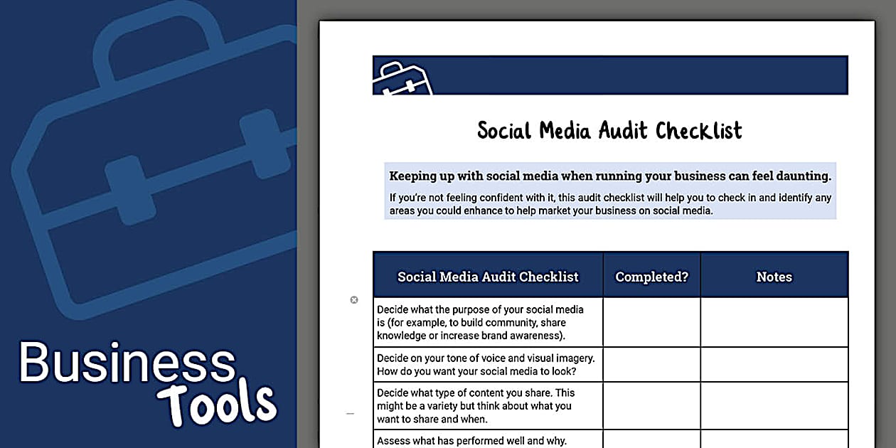 Social Media Audit Checklist (teacher made) - Twinkl