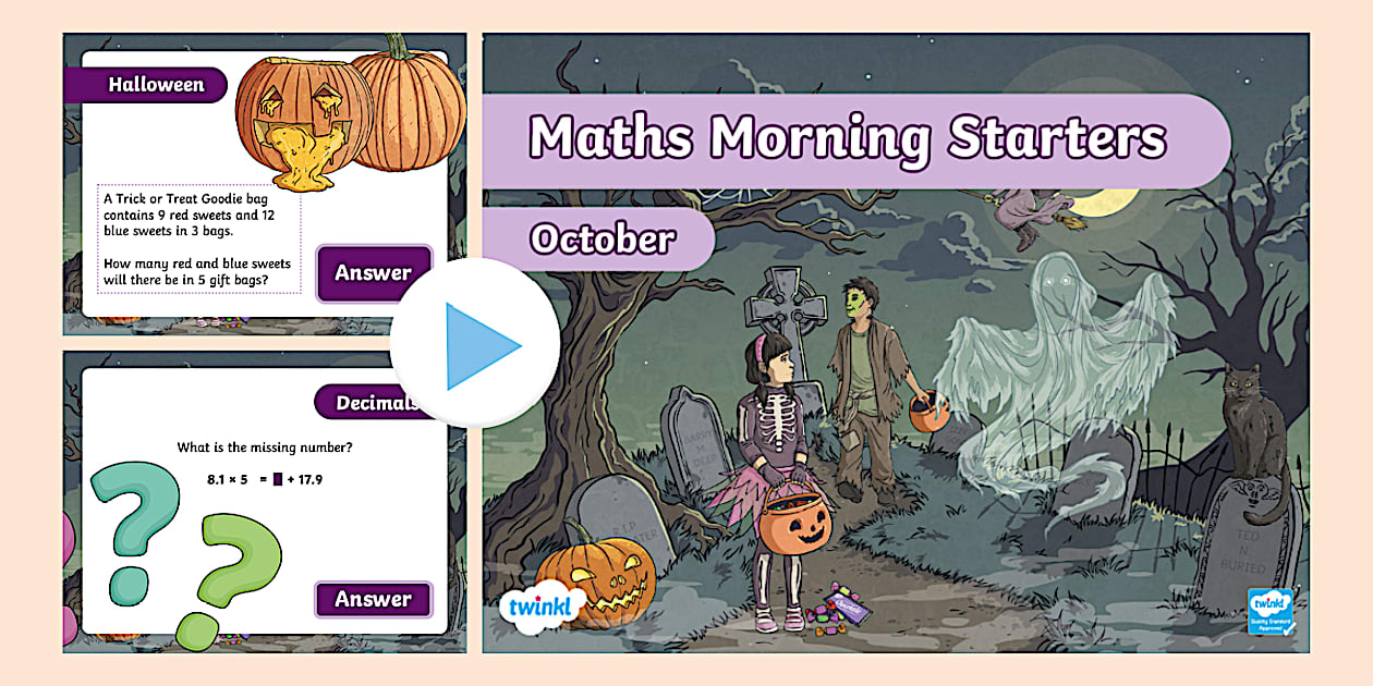 Maths Morning Starters PS3: October (Teacher-Made) - Twinkl