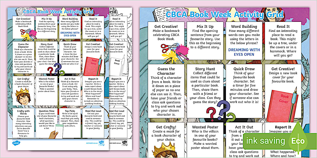 Book Week Activity Grid - Engaging Resources for Children