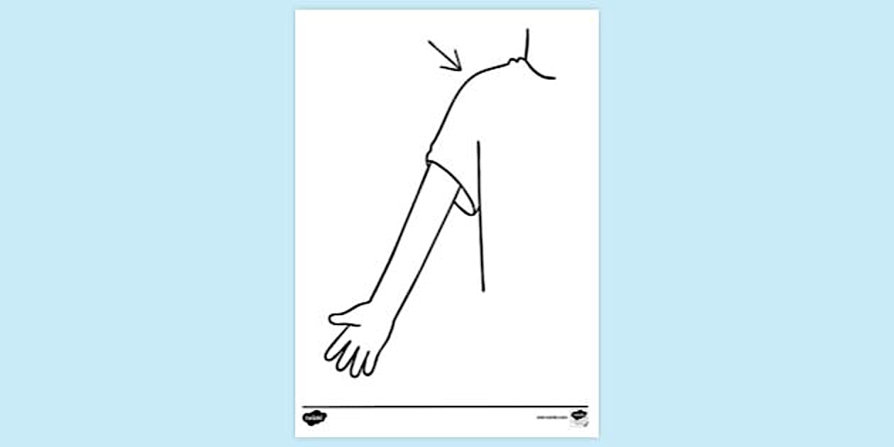 Child's Shoulder Colouring Sheet (Teacher-Made) - Twinkl