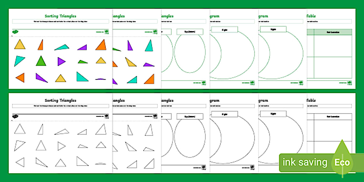 Types of Triangles Sorting Activities - Twinkl