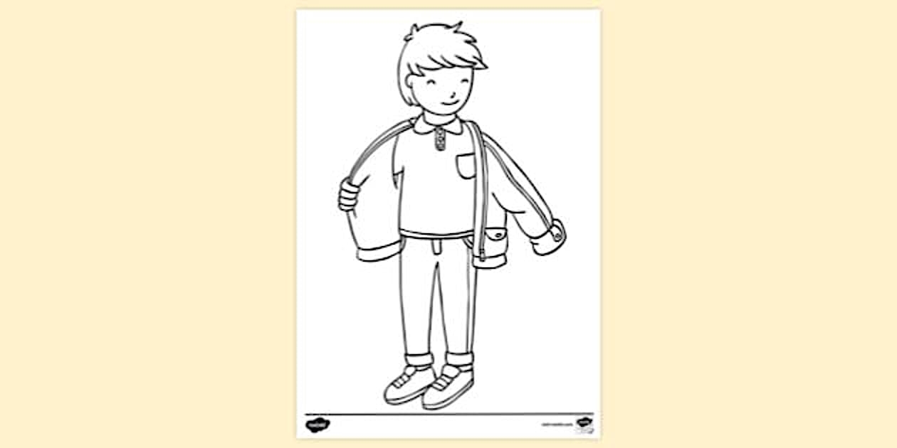 Child Taking Coat Off Colouring Sheet (teacher made)