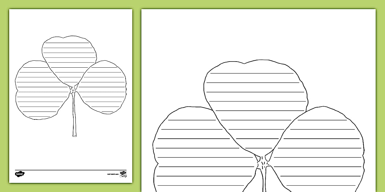 KS2 Shamrock Writing Template (Teacher-Made) - Twinkl
