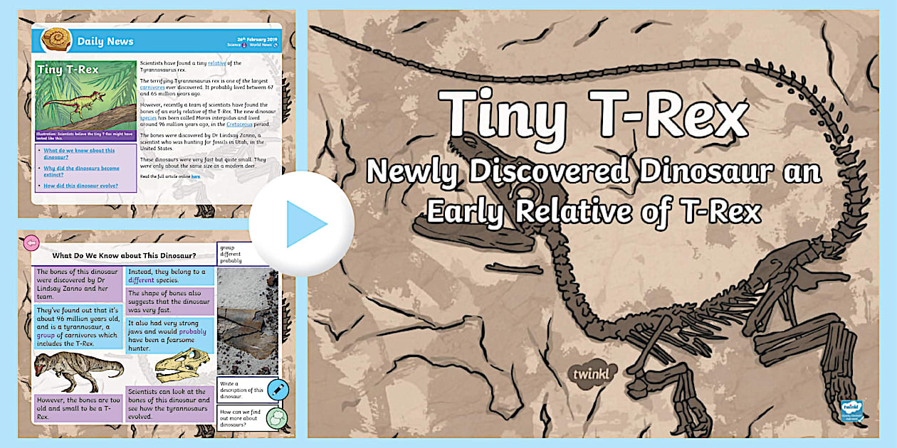 LKS2 Tiny T-Rex Daily News PowerPoint (teacher made)