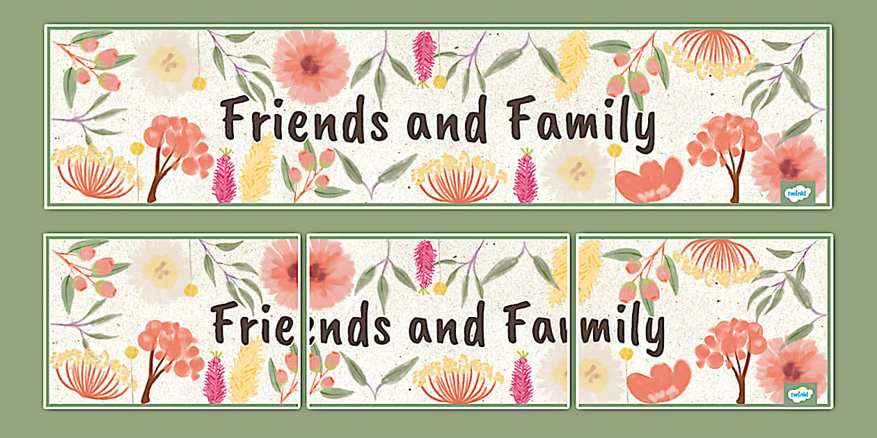 Home Among the Gum Trees Themed Friend and Family Display Banner