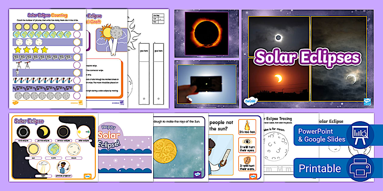 Early Childhood Solar Eclipses Activity Pack (teacher made)