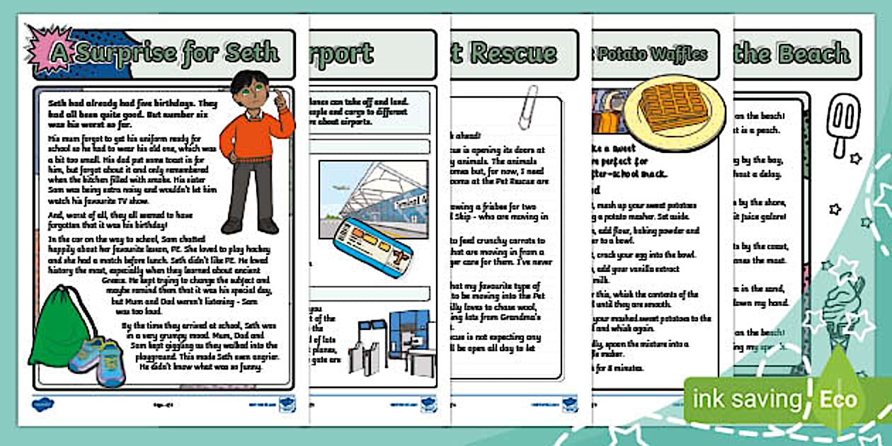 Year 1 Mixed Reading Comprehension Pack (teacher made)