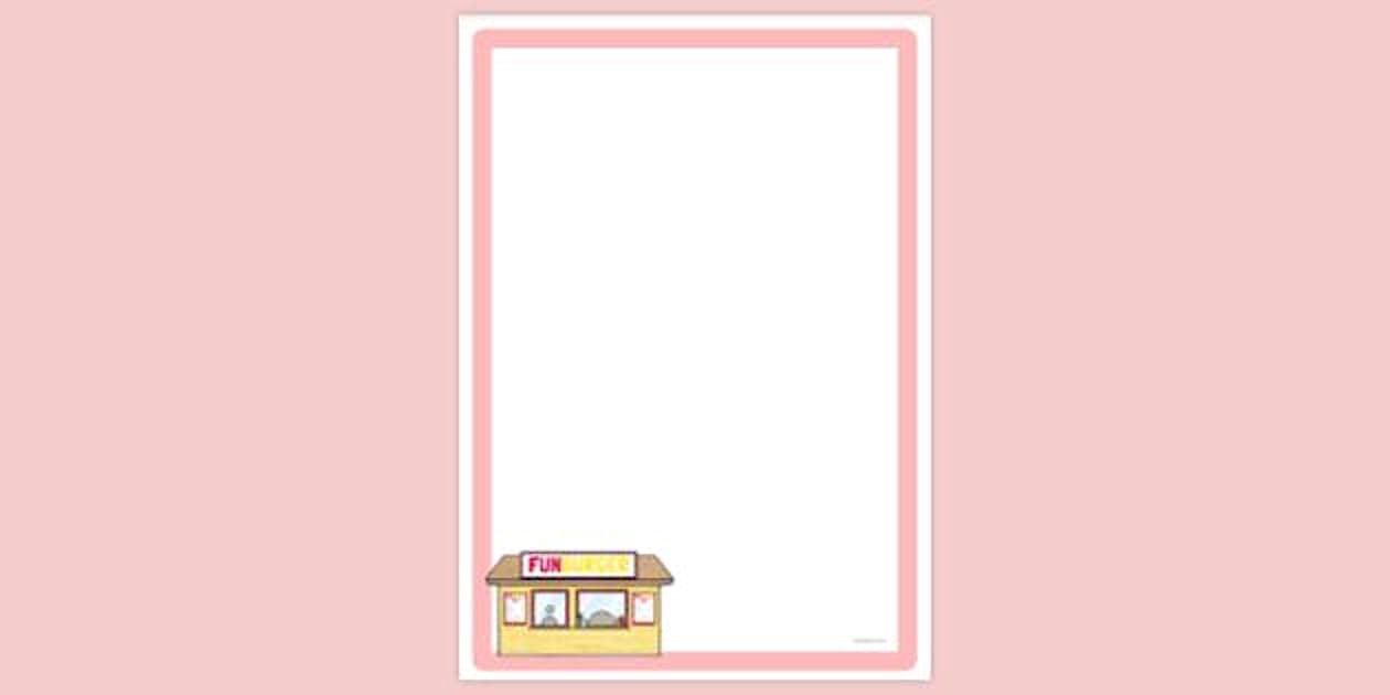 Simple Blank Food Outlet Page Border (Teacher-Made) - Twinkl