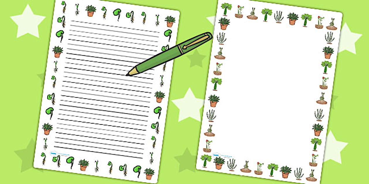 Life Cycle of a Plant Portrait Page Borders (teacher made)
